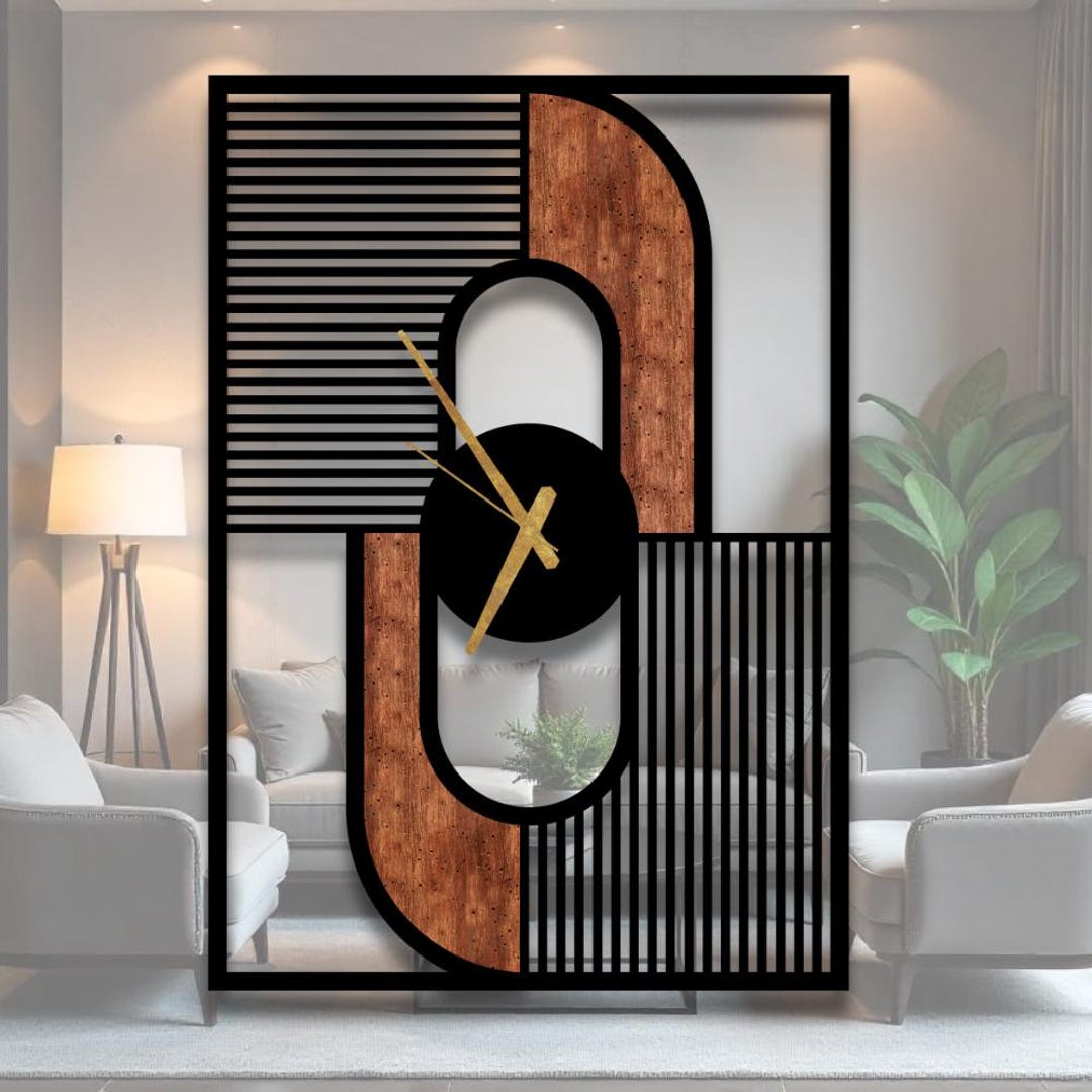 Abstract Wall Clock, Unique Wall Clock for Room, Large Clocks for Wall ...