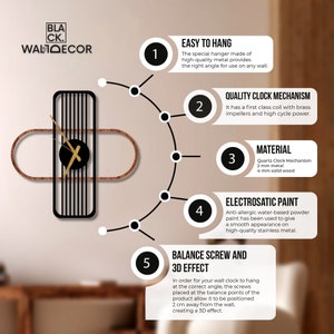 Wood Wall Clock, Contemporary Wall Clock, Modern Wall Clock, Unique ...