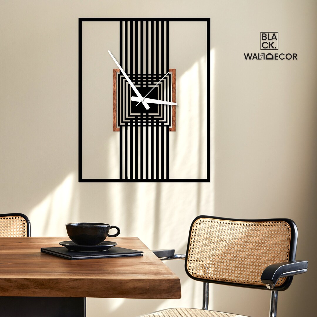Wall Clock for Man Cave, Unique Wall Clock, Large Clocks, Mid Century ...