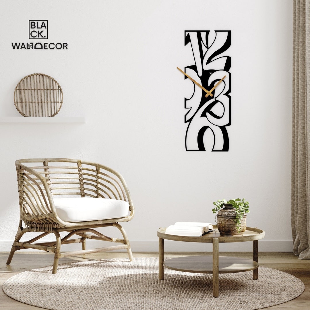 Large Wall Clock With Numbers, Unique Wall Clock, Extra Large Clock ...