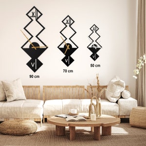 Long Wall Clock With Numbers, Wall Clocks Large, Metal Wall Clock, Wall ...