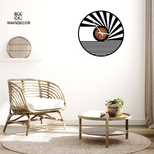 Modern Wall Clock, Abstract Clock, Wall Clock for Kitchen, Large Wall ...