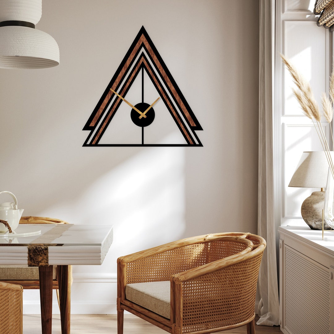 Modern Wall Clock for Living Room, Wooden Wall Clock, Wall Clock Unique ...