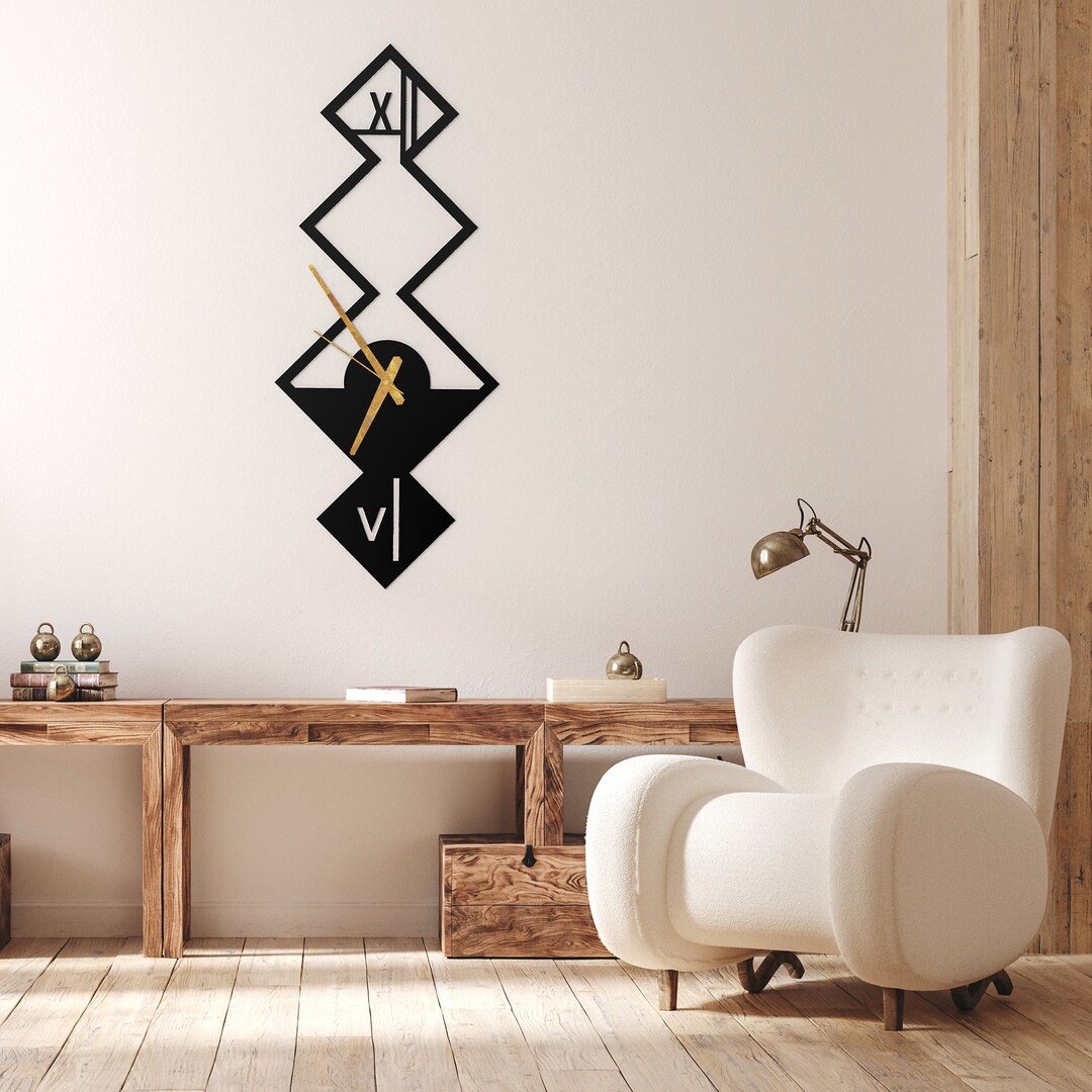 Long Wall Clock With Numbers, Wall Clocks Large, Metal Wall Clock, Wall ...