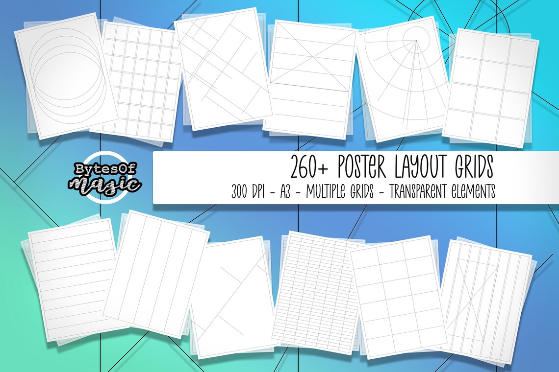 260+ Poster Design Grid Templates A3 - Gutter, Baseline, Hierarchical ...