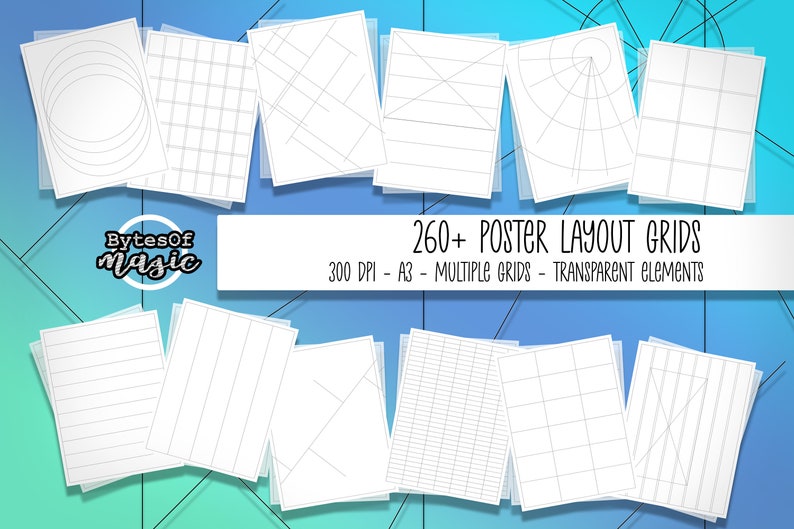 260+ Poster Design Grid Templates A3 - Gutter, Baseline, Hierarchical ...