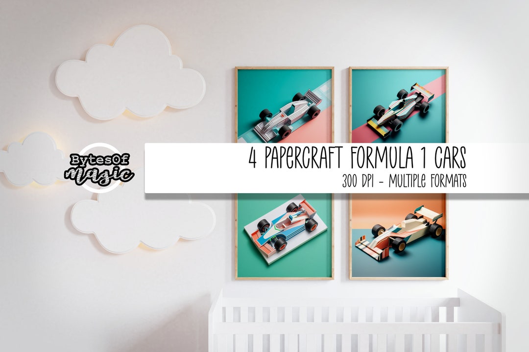 Papercraft Formula 1 - Indycar - Wall Art - Playroom Decor, Nursery ...