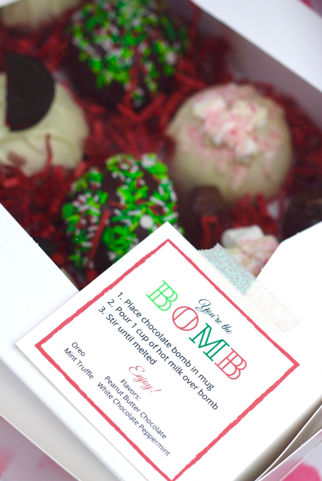 Hot Chocolate Bomb Printable, Printable Hot Cocoa Bomb Instruction Tags ...