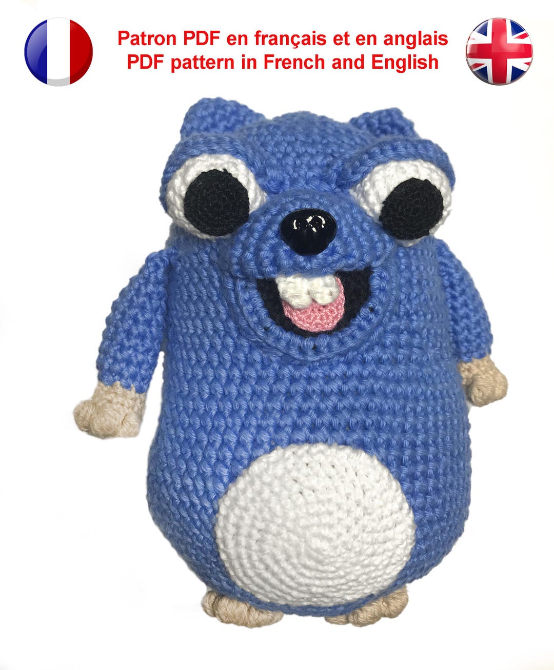 Patron De Lemming Au Crochet - FICHIER PDF UNIQUEMENT – Anglais Et ...