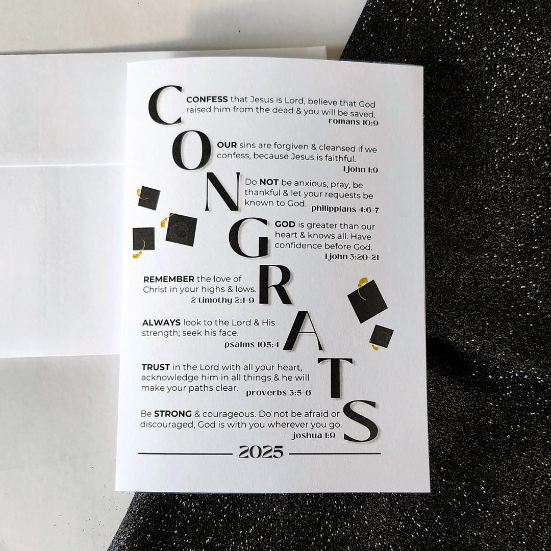 CONGRATS Christian Acronym Card | Happy Graduation | Bible Verse ...