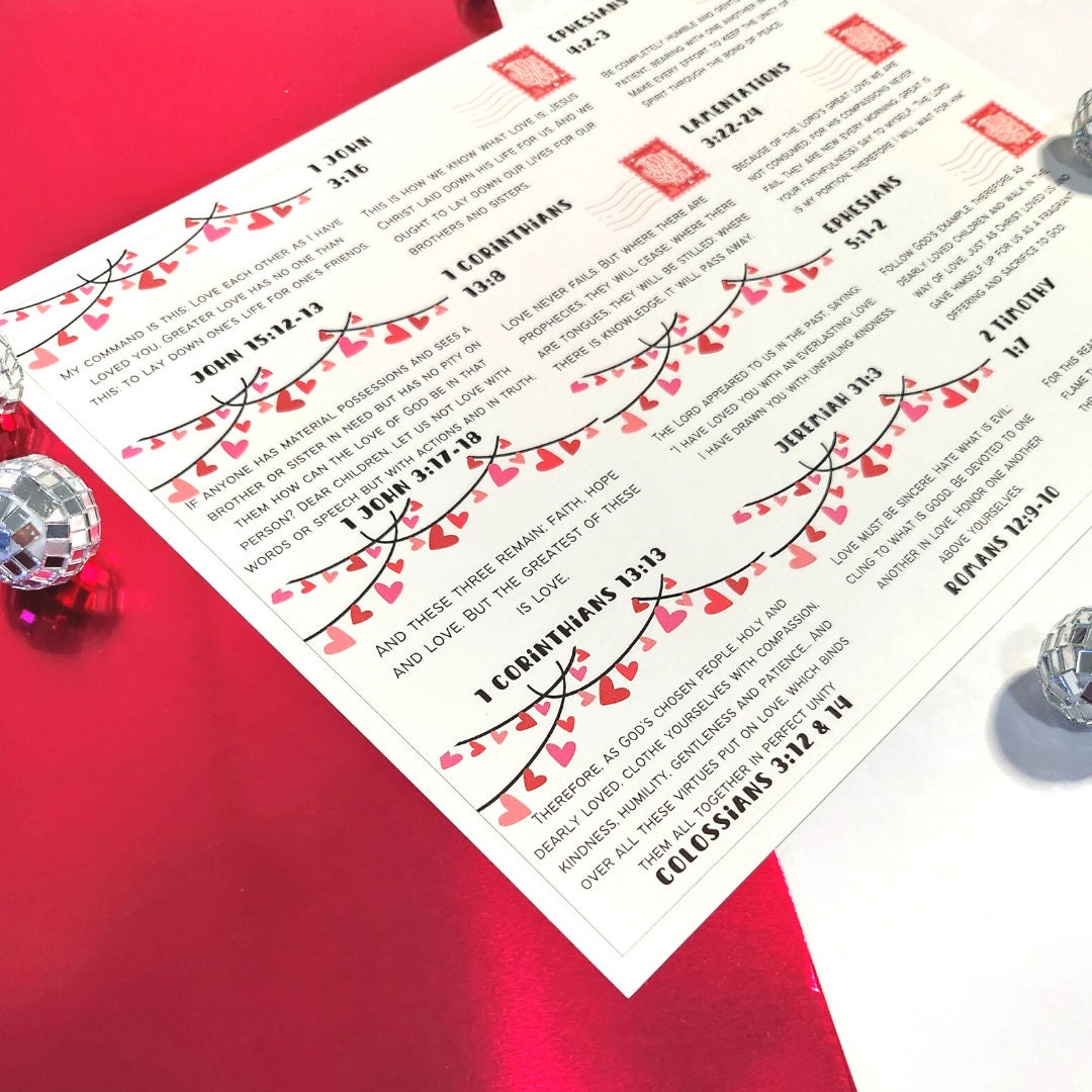 Printable Download Bible Verse Valentine's Day Pass Along Cards 30 Pack ...