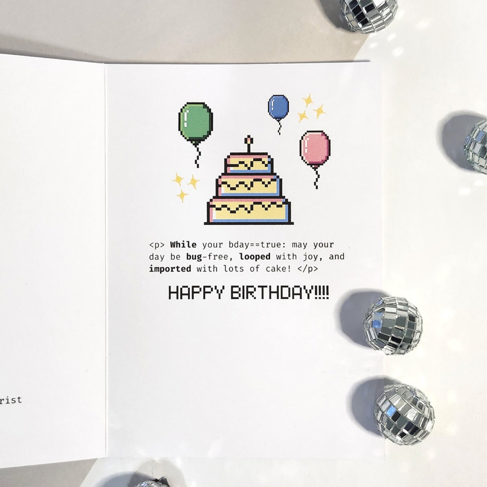 Coding Birthday Card | Computer Science Cybersecurity Theme Birthday ...