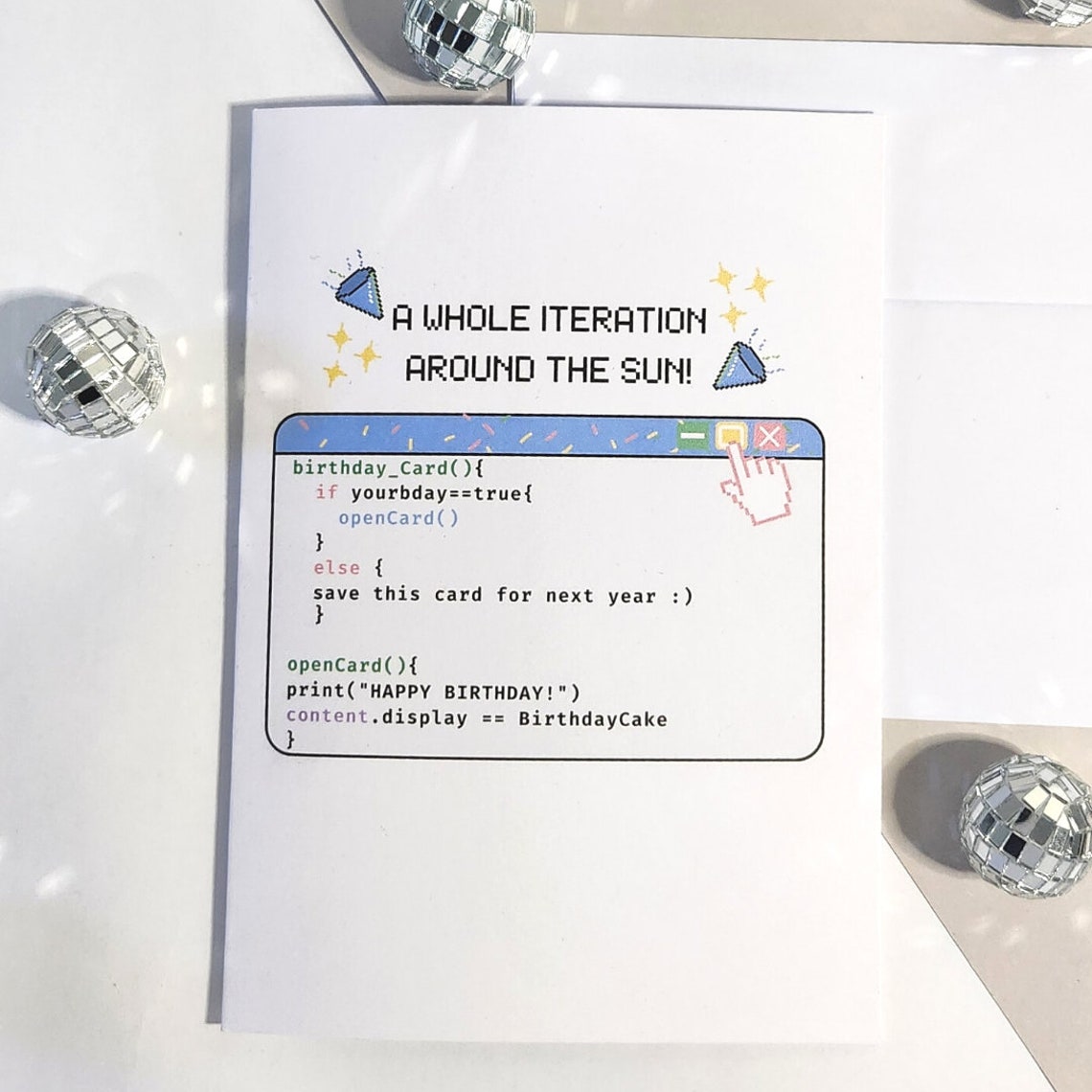 Coding Birthday Card Computer Science Cybersecurity Theme Birthday ...