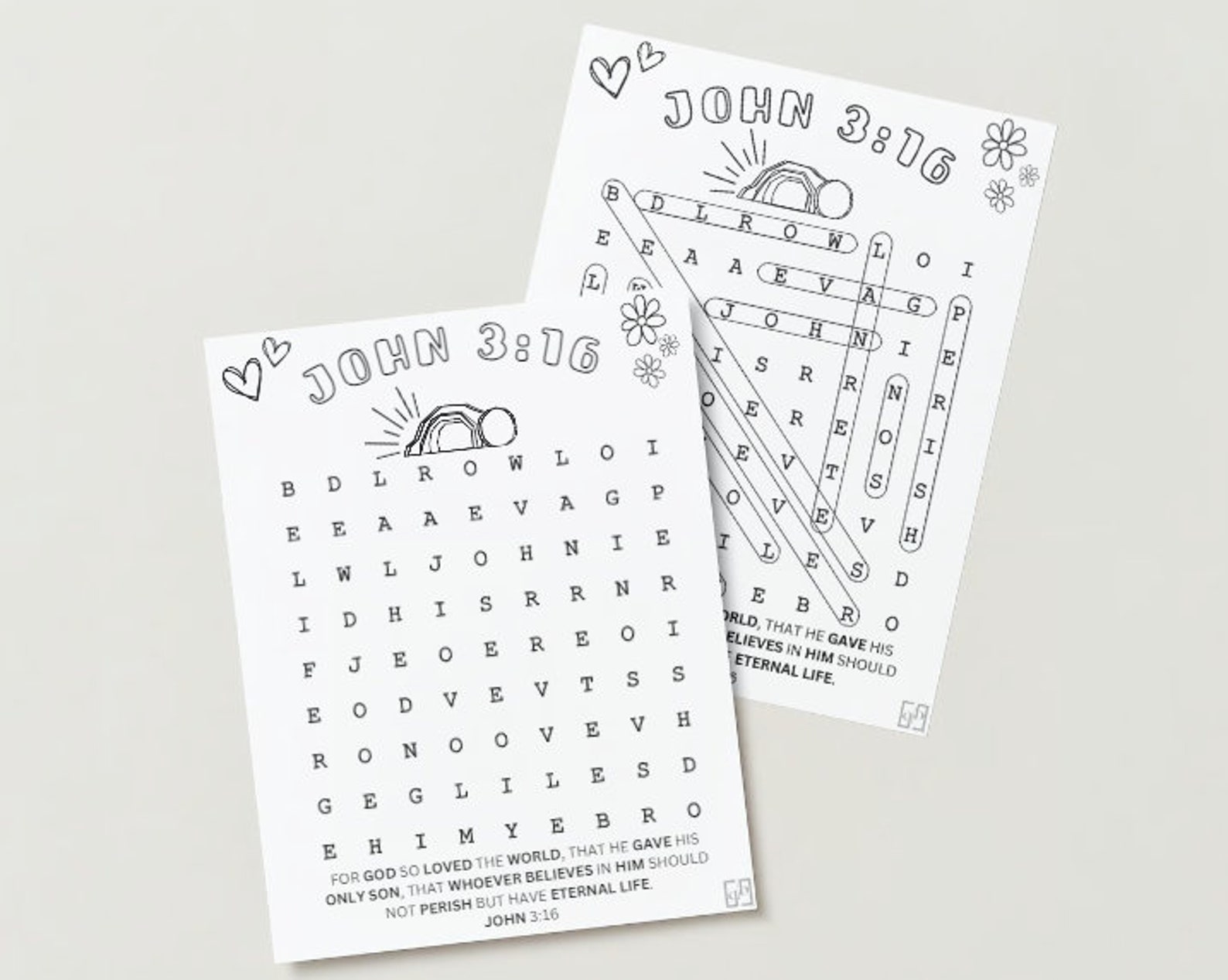 Christian Easter Word Search Pack of 5 Answer Key Included Resurrection ...