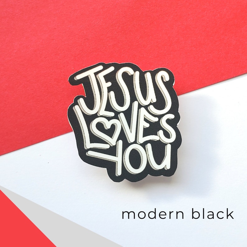 Jesus Loves You Valentine Sticker Pack of 4 Borderless Diecut Modern ...