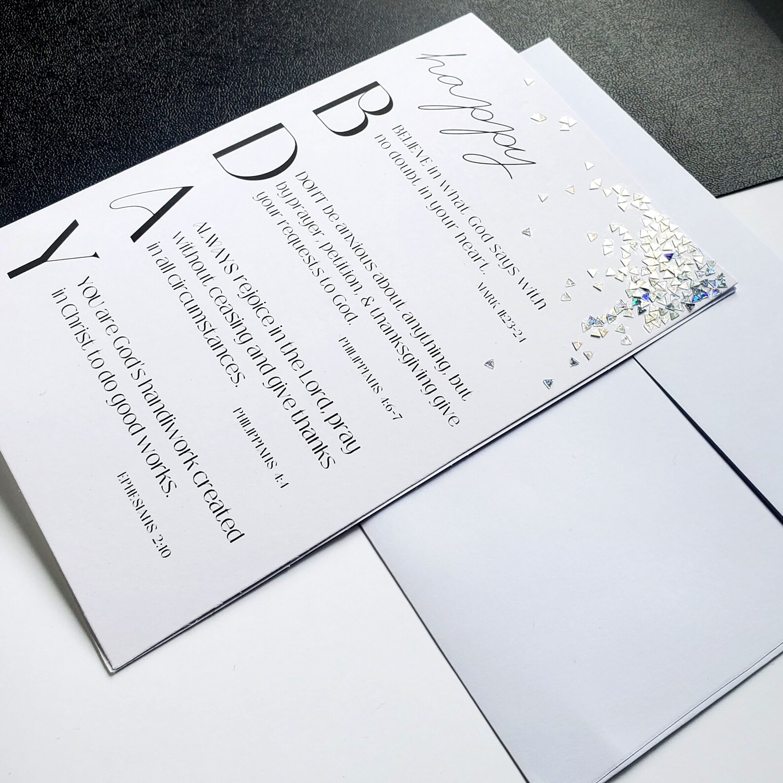 Birthday Christian Acronym Card Sparkle Accents Happy - Etsy