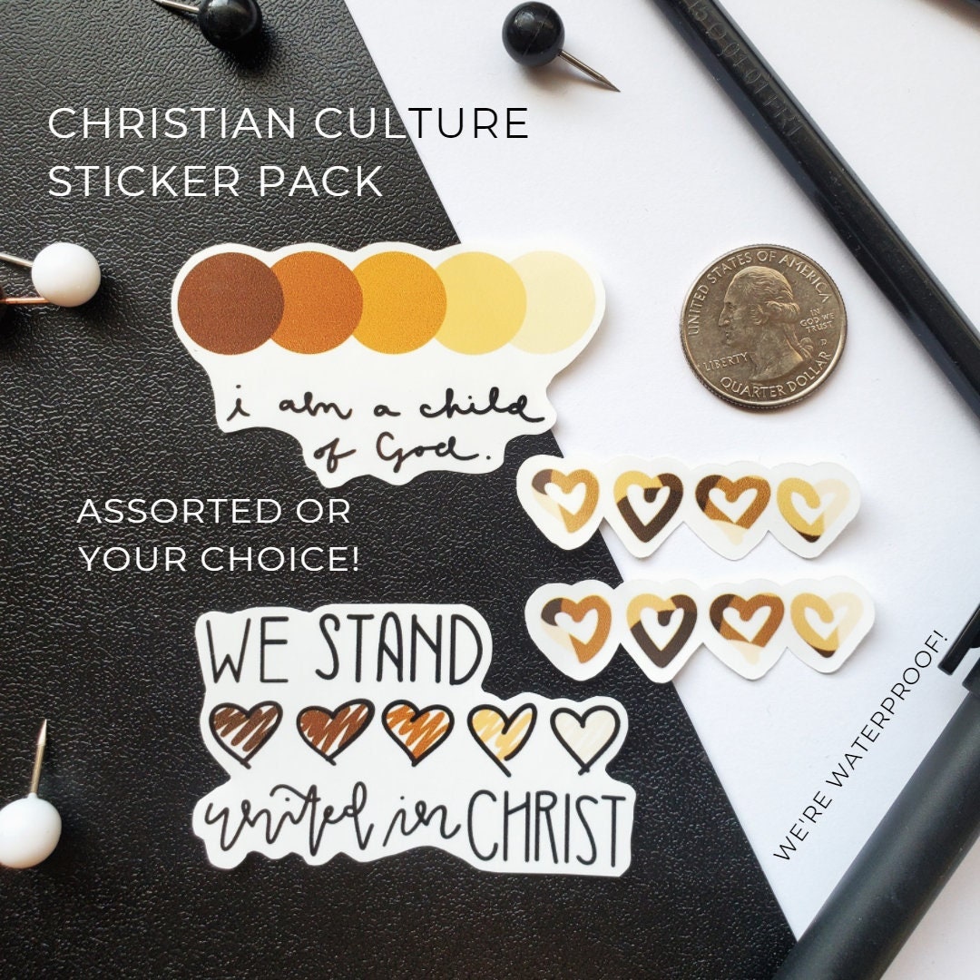Diverse Christian Sticker Pack | Child of God |united in Christ Culture ...
