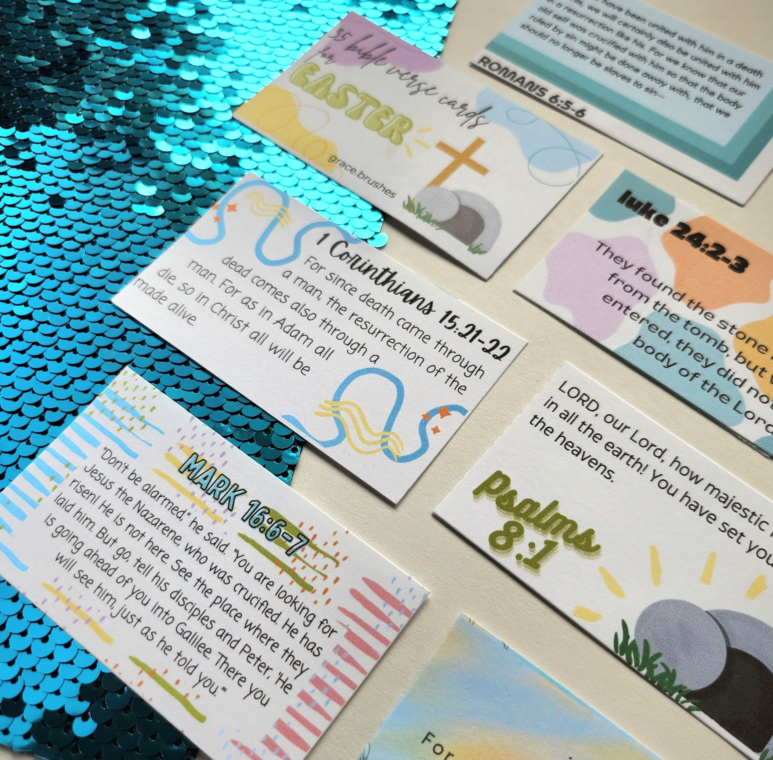 Printable Download Bible Verse Easter Pass Along Cards 35 Pack of ...