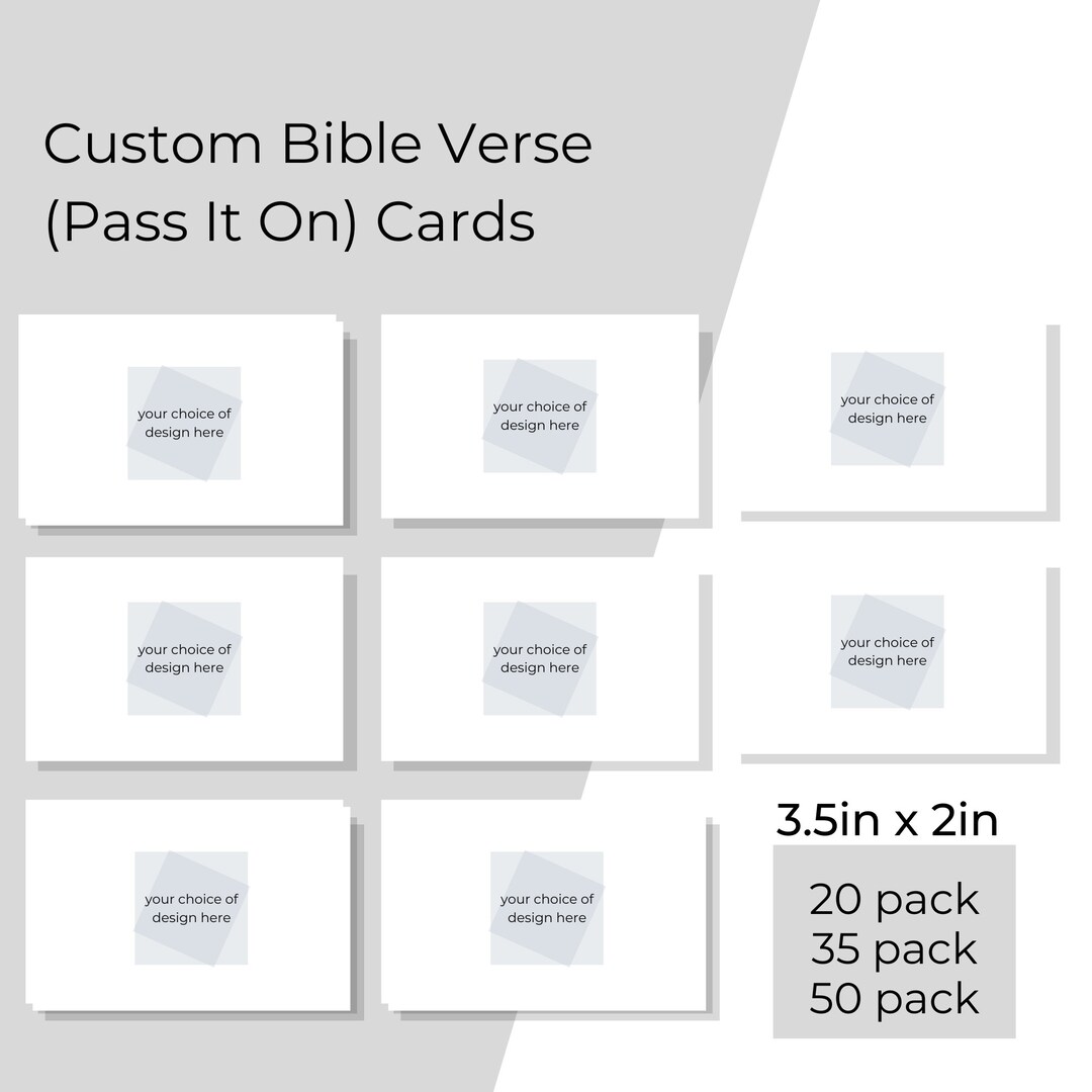 Custom Bible Verse/pass It on Message/business Cards - Etsy