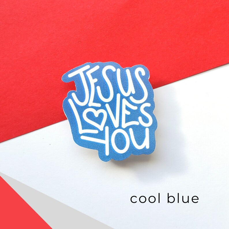 Jesus Loves You Valentine Sticker Pack of 4 Borderless Diecut Modern ...