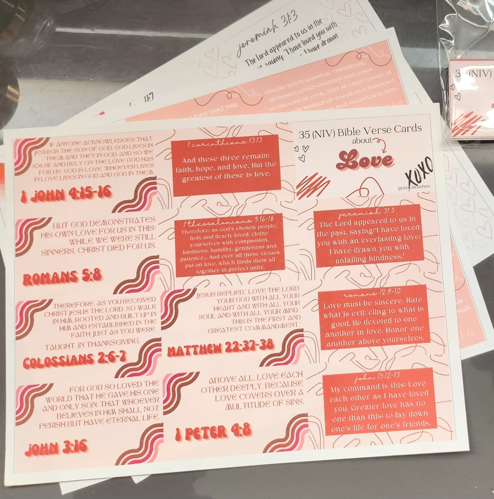 Printable Download Bible Verse Valentine's Day Pass Along Cards 35 Pack ...