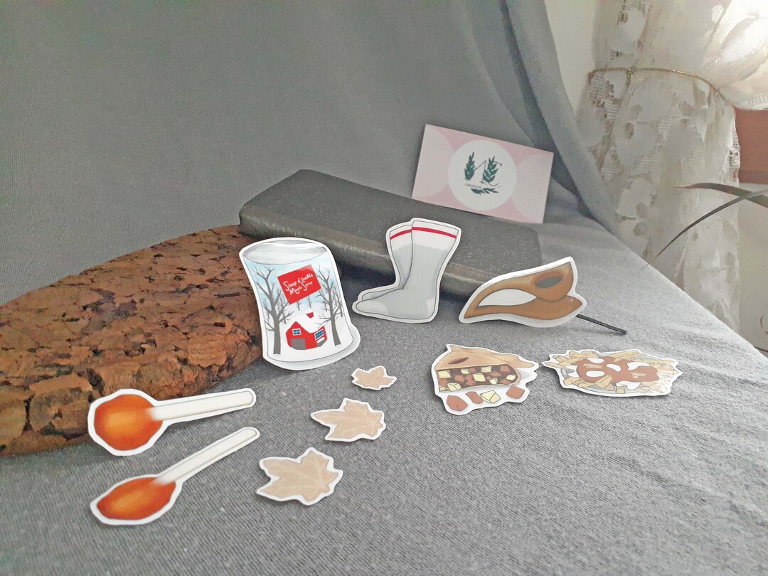 Quebec Maple, Food and Tradition Sticker Packs. Poutine, Meat Pie ...