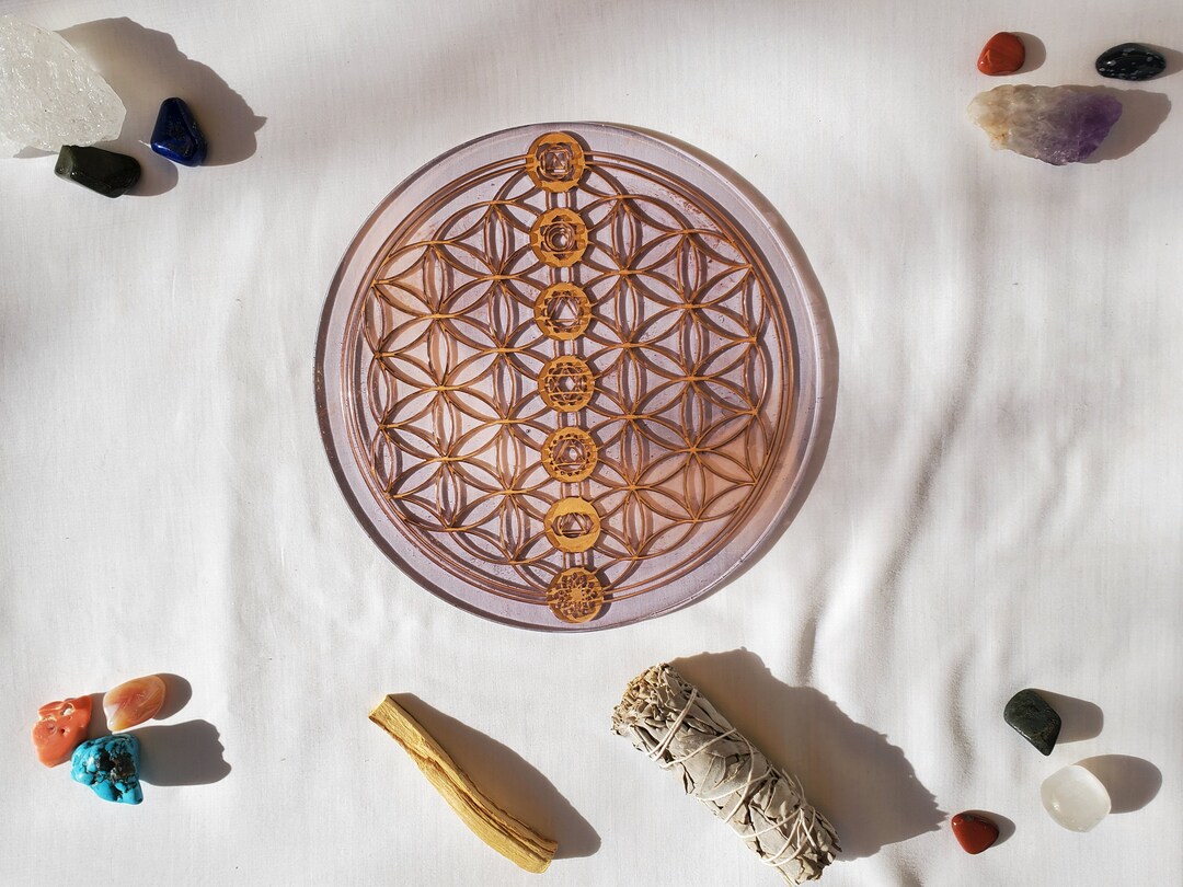 PREORDER!!! Reiki Infused Flower of Life Crystal Grid - Etsy
