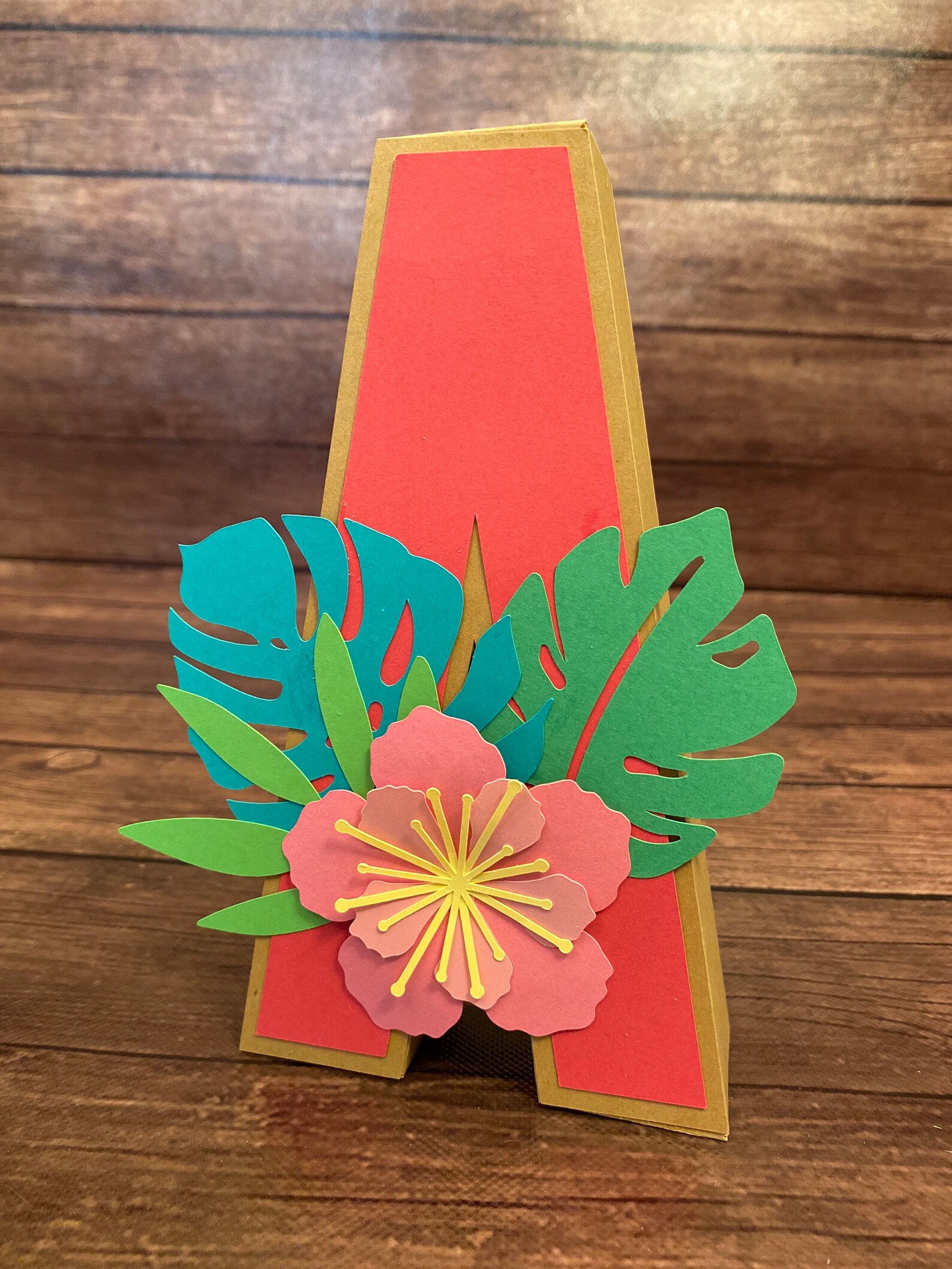 3D Letters Tropical Hawaiian Theme - Etsy