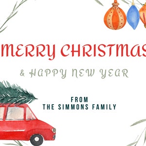 Editable Canva Christmas Card Template. Merry Christmas Editable ...