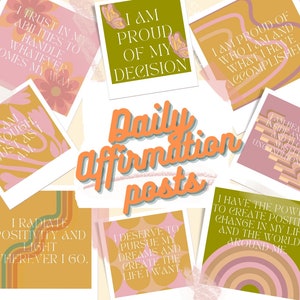 12 Affirmation Instagram Templates for Canva: Spread Positivity and ...
