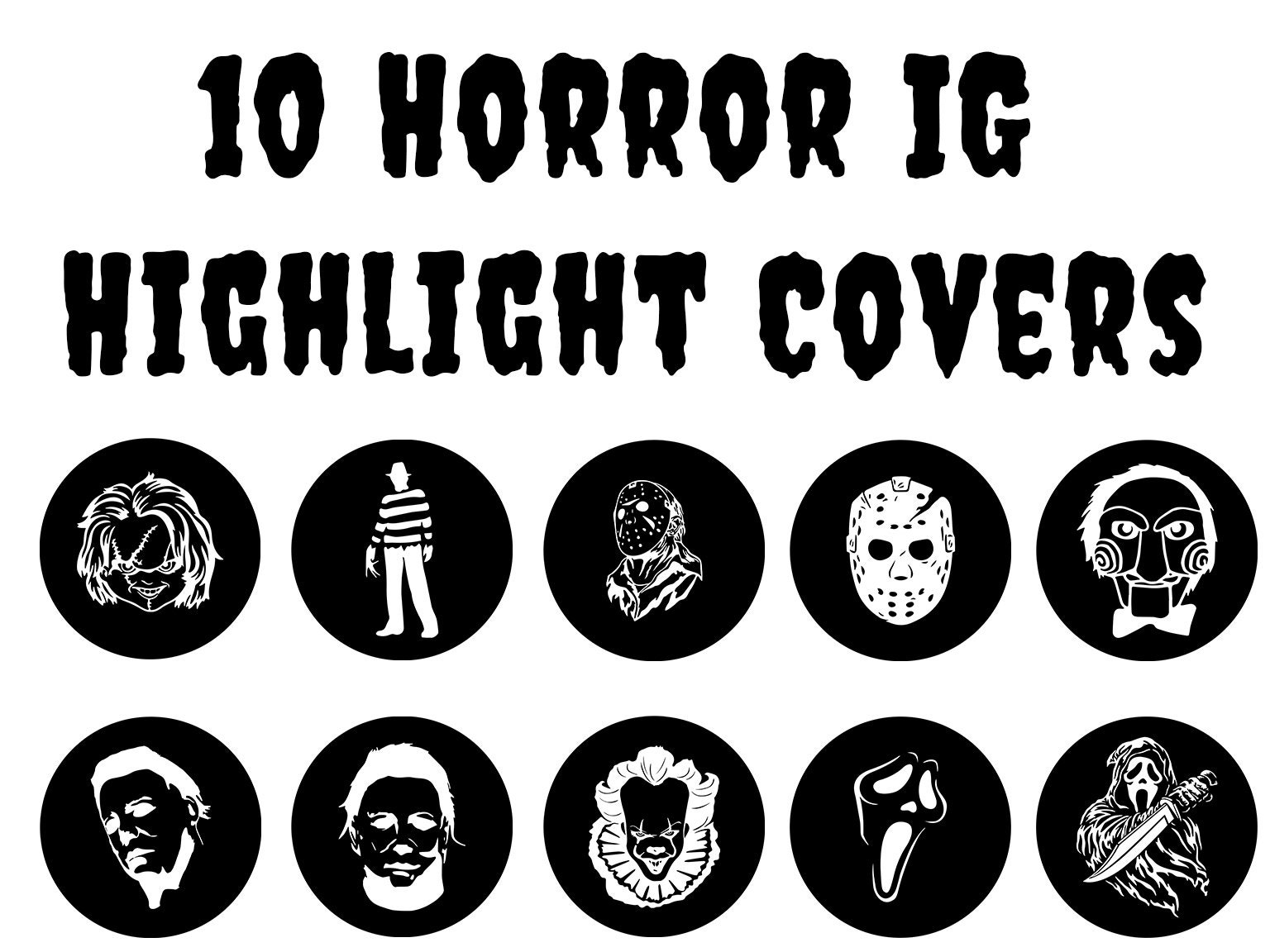 Instagram Highlight Covers, Horror Instagram Highlight Covers, Cute ...