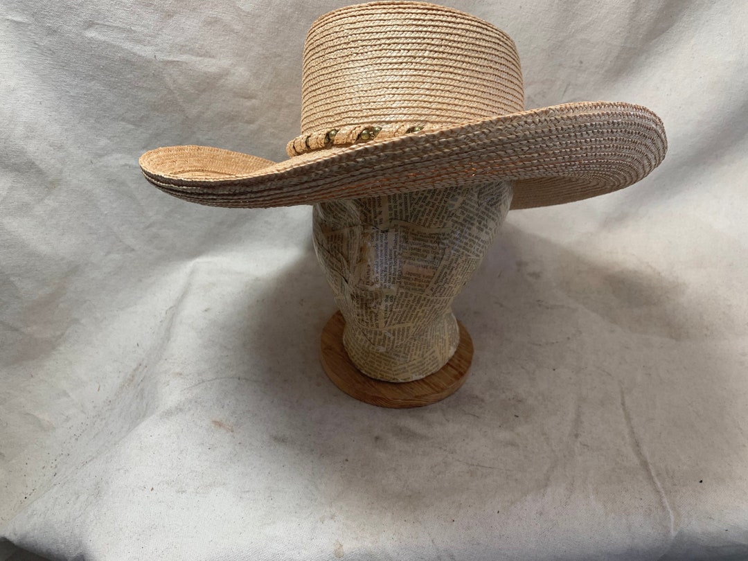 Straw Cowboy Style Hat - Etsy