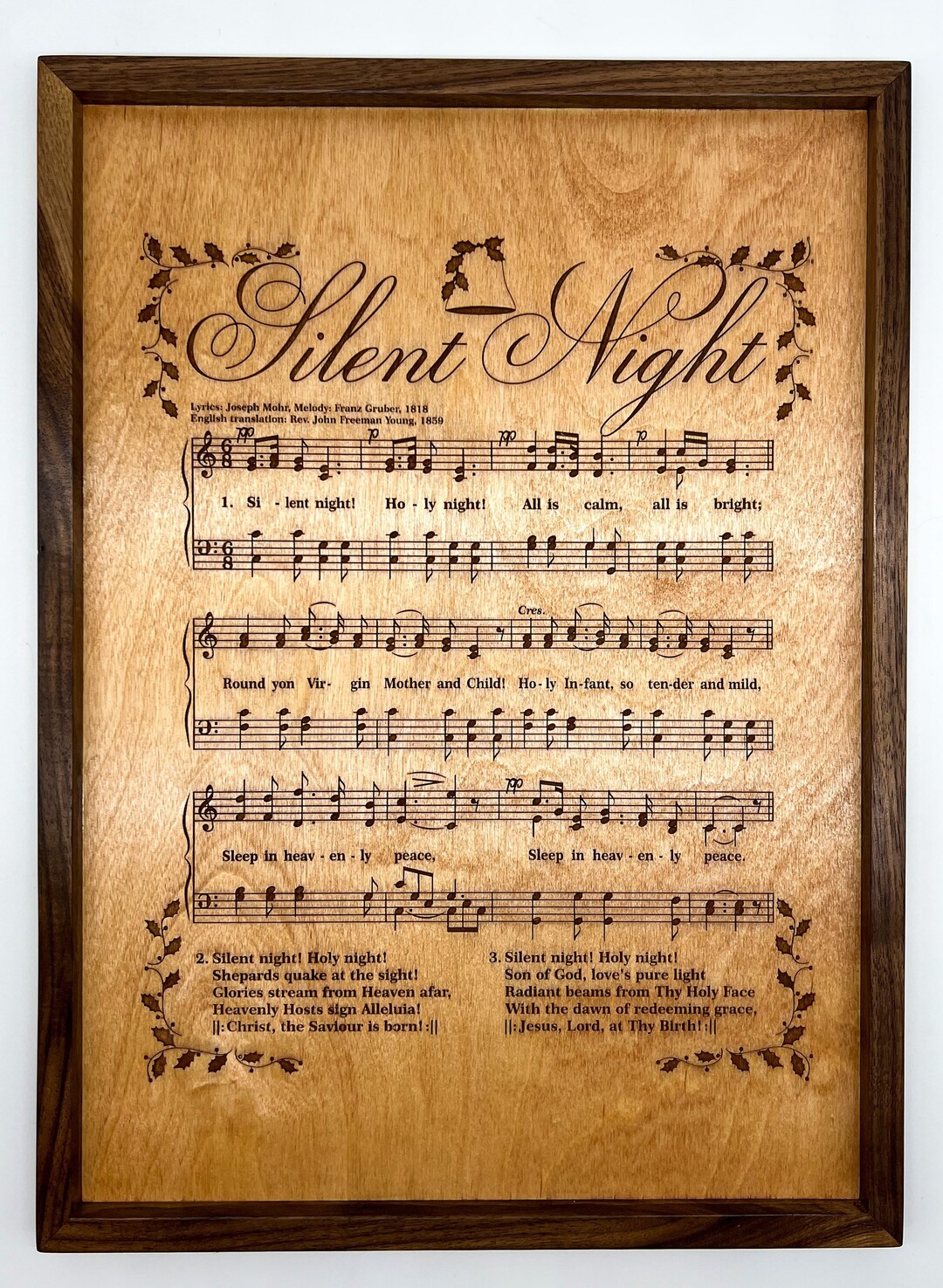 Silent Night Classical Engraving - Etsy
