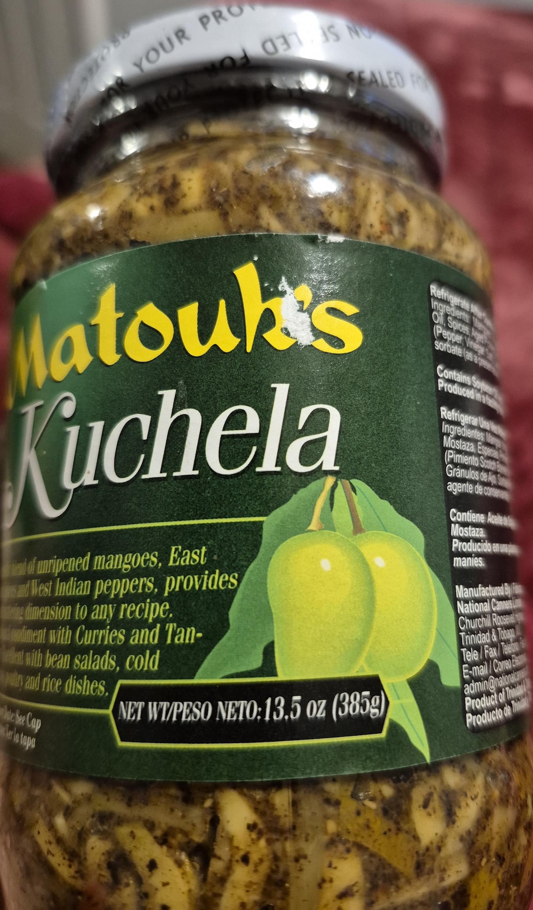 Guyanese Mango Kuchela: Trinidad Spicy Achar Chutney - Matouks 13.5oz ...