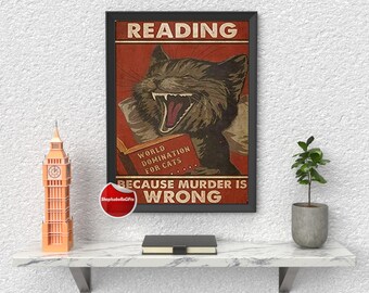 Reading Murder Poster - Etsy