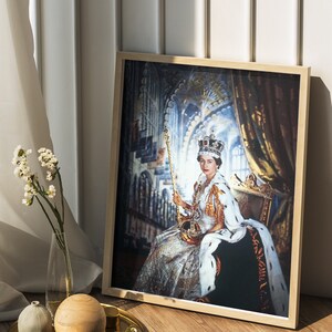 Queen Elizabeth II Print Royal Portrait Photodigital - Etsy