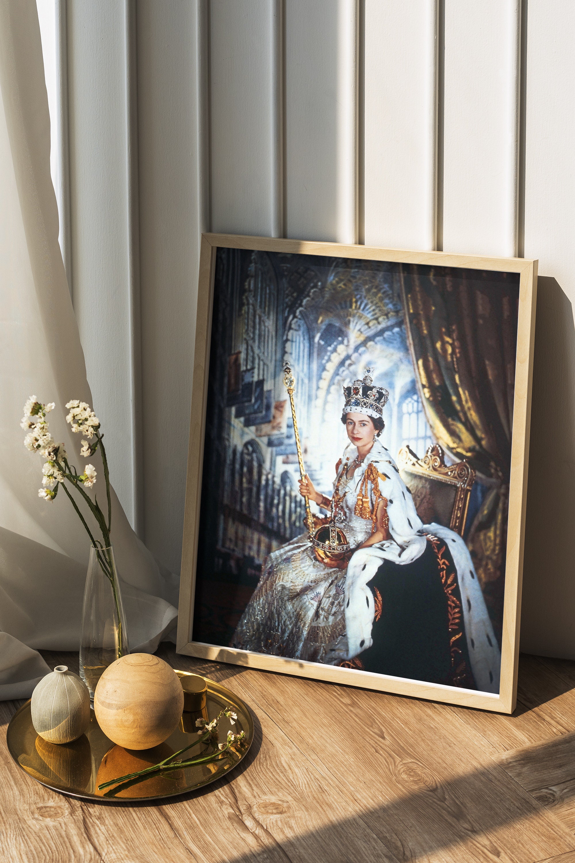 Queen Elizabeth II Print, Royal Portrait Photo,digital Printable Wall ...