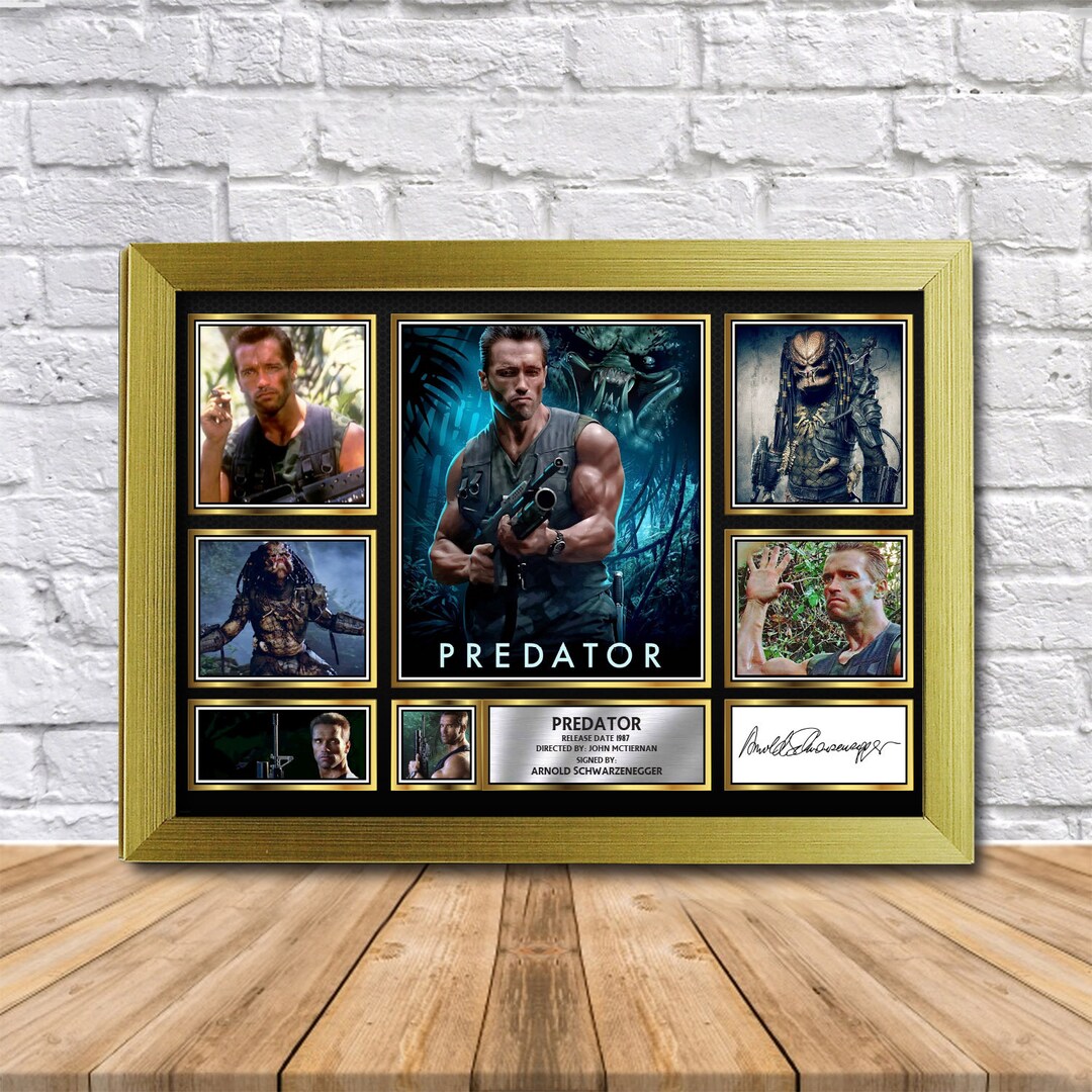 Predator Autographed Memorabilia Poster Print Man Cave Movie Poster - Etsy