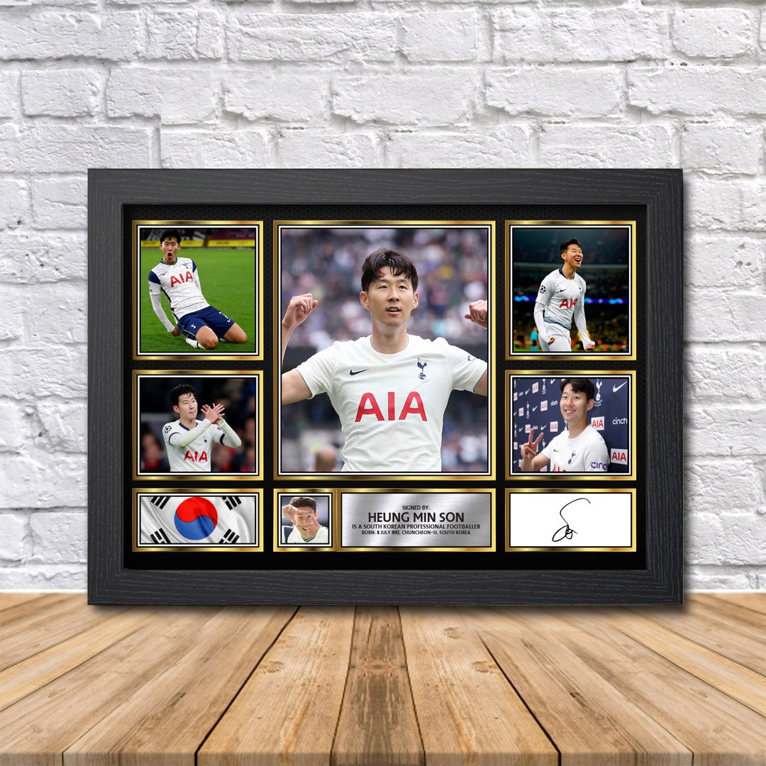 Heung Min Son Autographed Memorabilia Poster Print Gift Man - Etsy