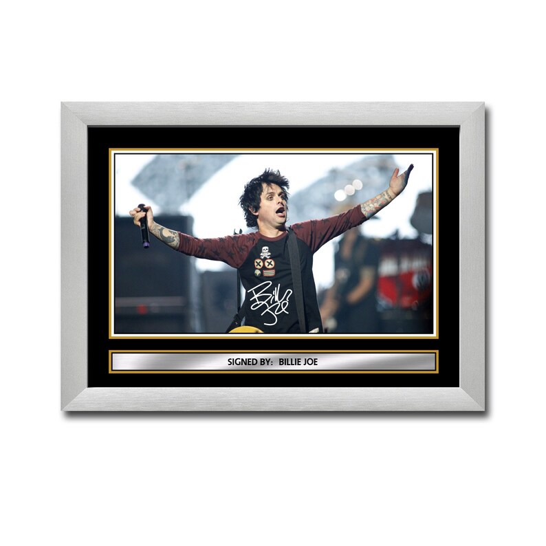 Billie Joe Green Day Autographed Memorabilia Poster Print - Etsy
