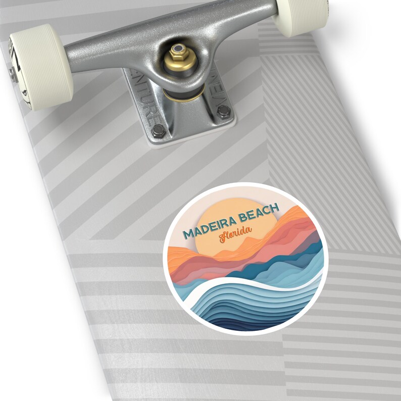 Madeira Beach Sticker, Florida Sticker, Retro Sunset Sticker ...