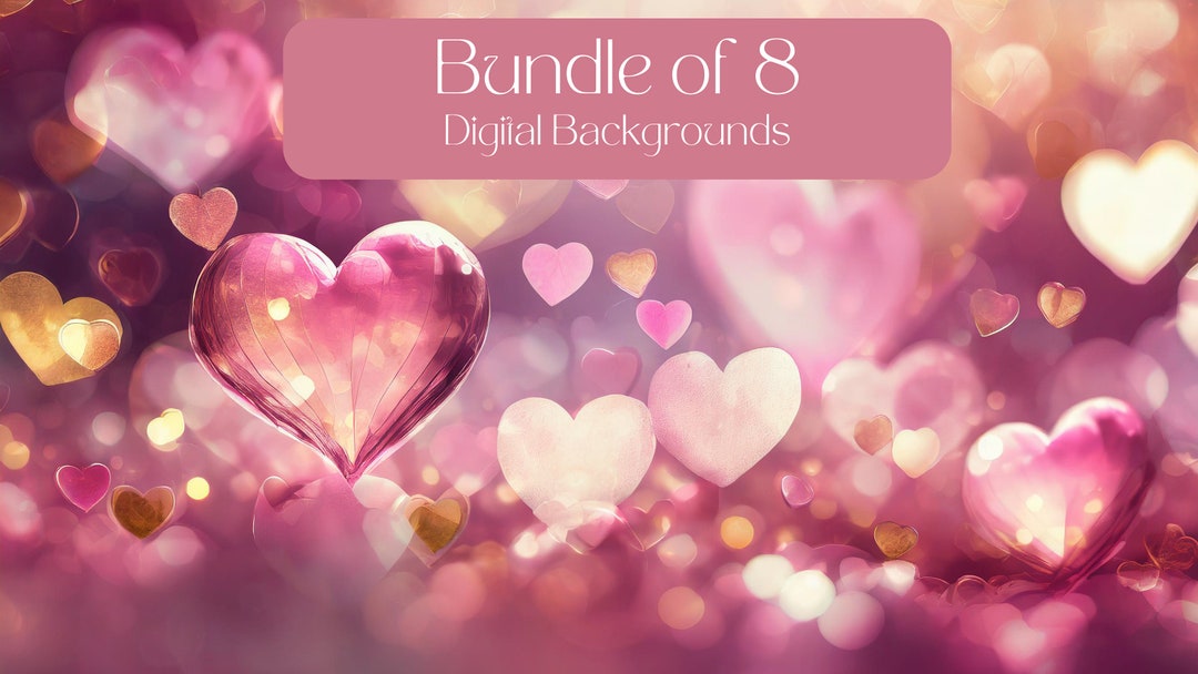 Valentines Printable Art Valentine's Printable Wall Art Hearts Digital ...