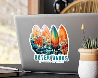 Outer Banks Surfboard Sticker - Etsy