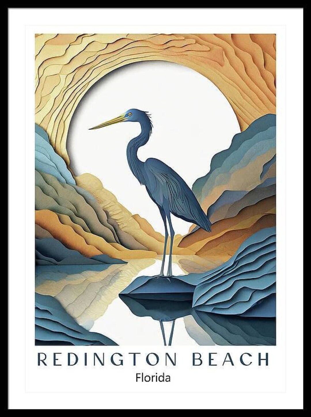 Florida Poster Redington Beach Travel Poster for Office Printable Wall ...