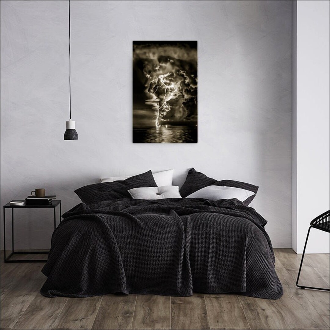 Lightning Bolt Wall Art Lightning One of Kind Home Decor Strom Photo ...