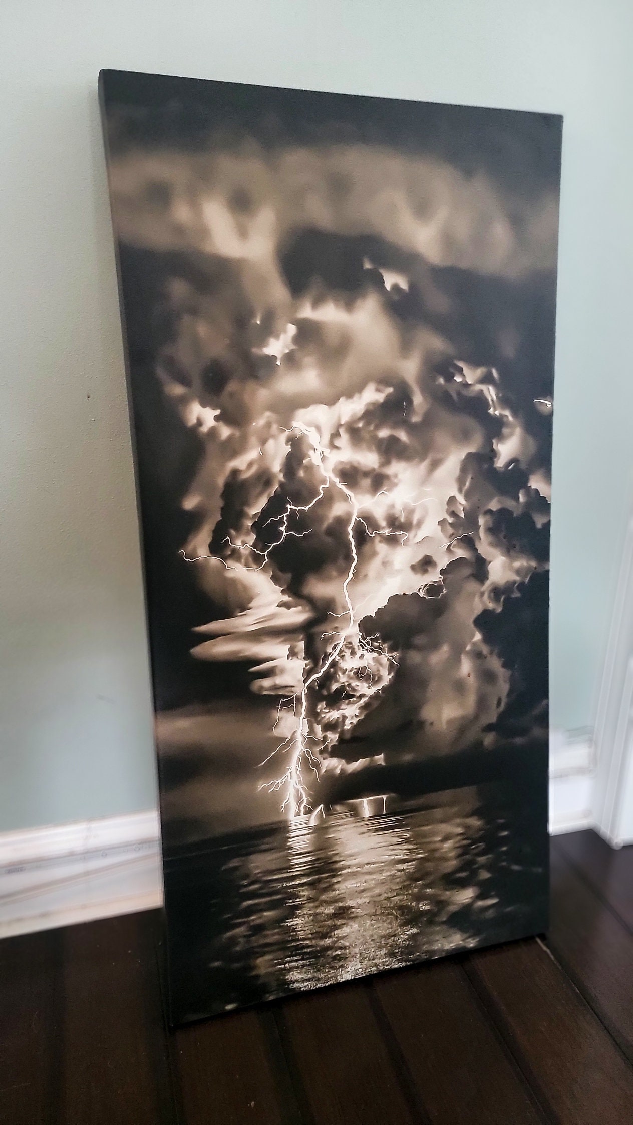 Lightning Bolt Wall Art Lightning One of Kind Home Decor Strom Photo ...