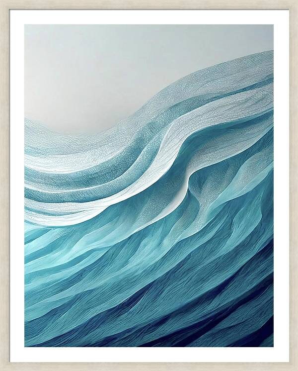 Abstract Wave Art, Blue Waves Abstract Art, Waves Abstract Art for ...