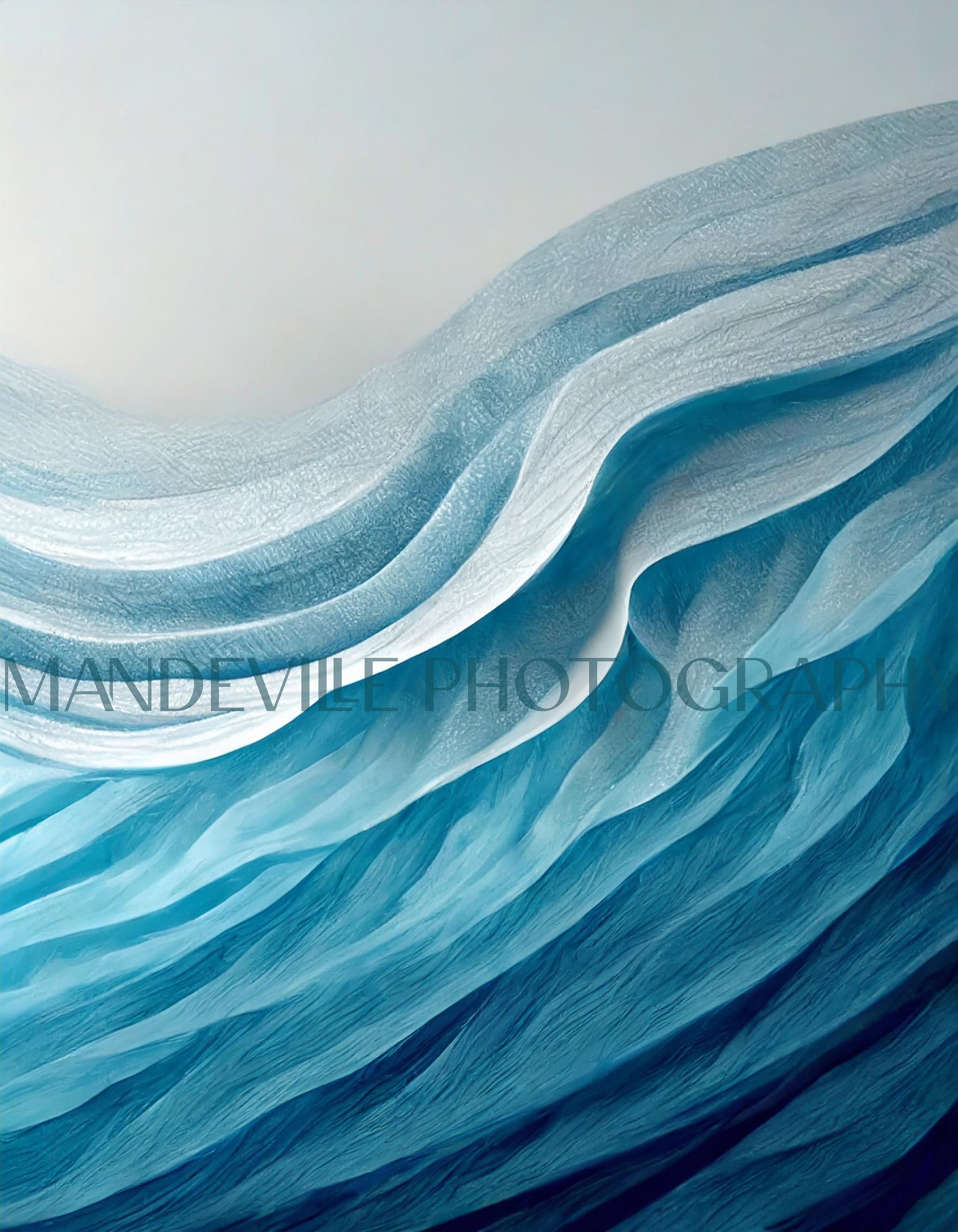 Abstract Wave Art, Blue Waves Abstract Art, Waves Abstract Art for ...