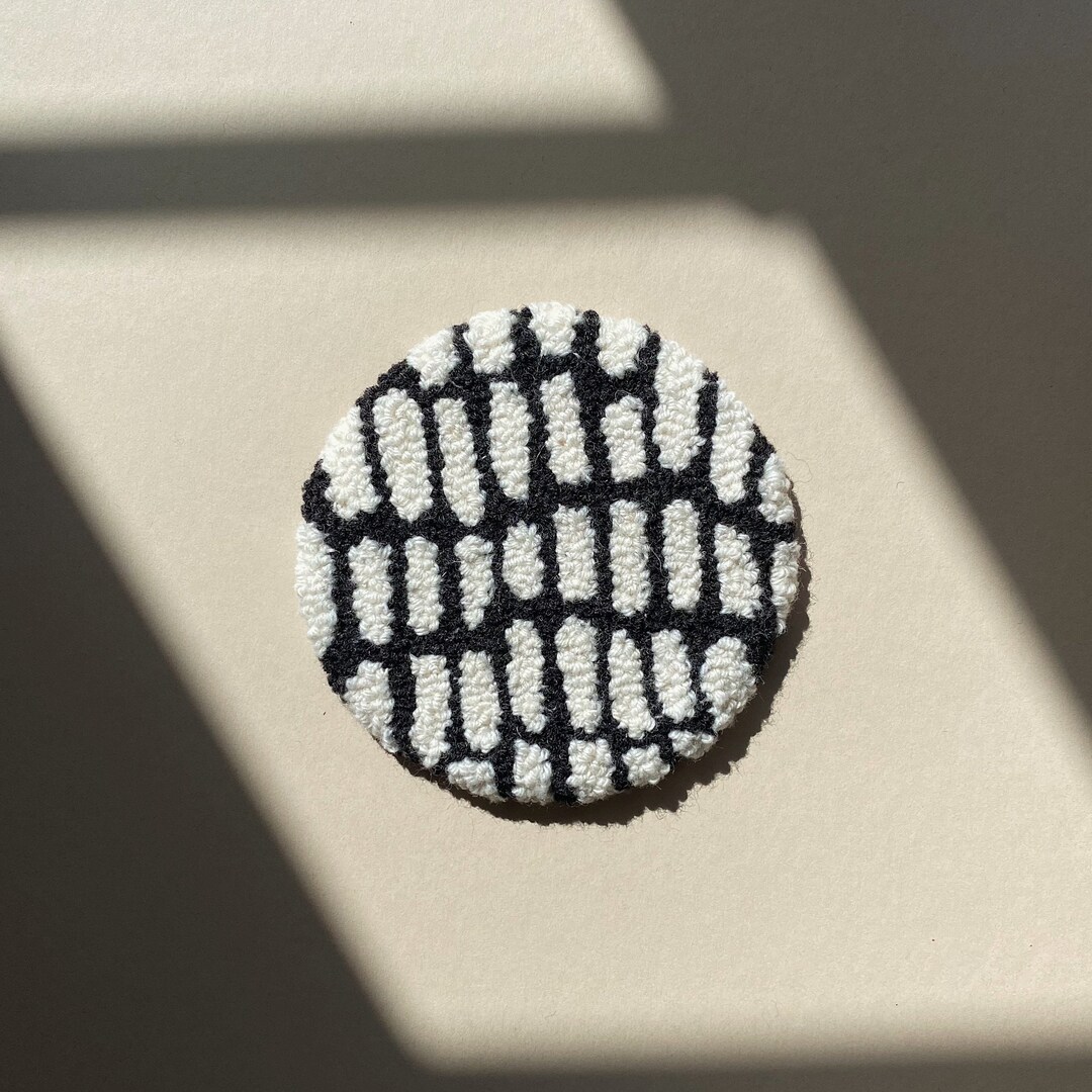 Pebbles Punch Needle Coasters Mug Rugs Drink Coasters - Etsy
