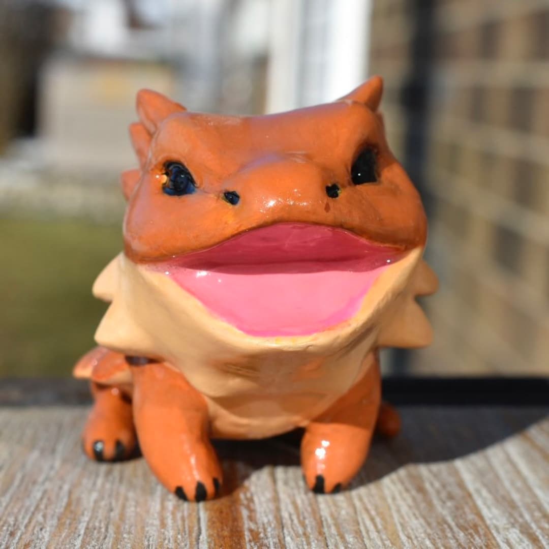 Goofy Aah Lizard Handmade Sculpture - Etsy